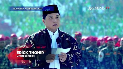 Saat Erick Thohir Izin Jokowi Pakai Baju Banser NU Di Resepsi Puncak 1