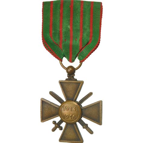 552998 France Croix de Guerre Une Etoile Médaille 1914 1916 Très