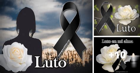 Lazos De Luto Con Una Rosa Blanca En Memoria De Un Ser Querido