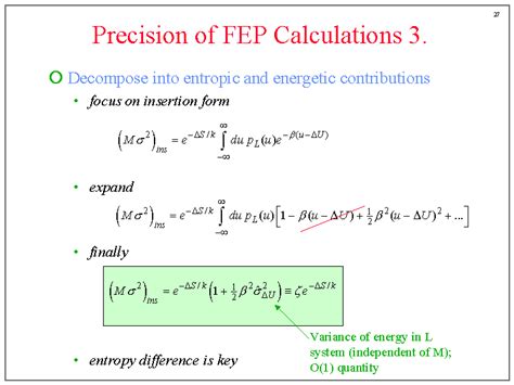 precision of fep calculations 3