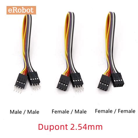 10Pcs Double Row Dupont Line 2Pin 3Pin 4Pin 5Pin 6Pin Male Female 2