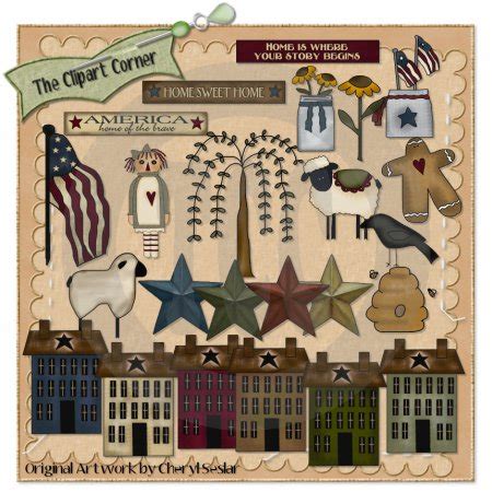 Country Primitive Clip Art Clip Art Library
