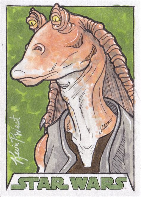 Original Star Wars Sketch Card Done For The Star Wars Evolution Set