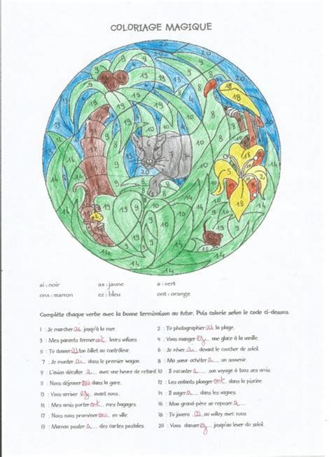 Correction Coloriage Magique Futur Ecole Montfort