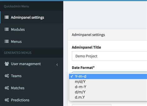 Field Type Date Time Pickers Quickadminpanel Docs