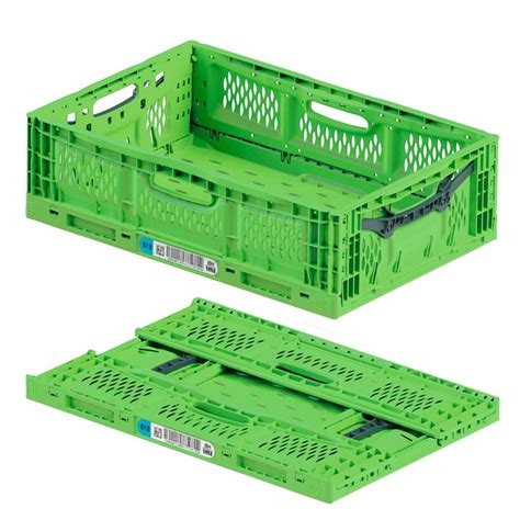 Caja plástica plegable para fruta y verdura 600X400X180 MM StockPalet