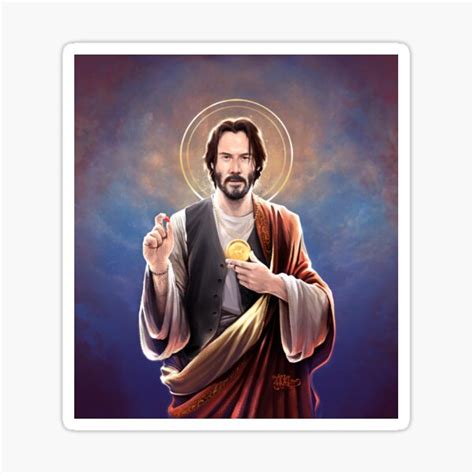 Keanu Reeves Saint Keanu Of Reeves Sticker For Sale By Amcrisis
