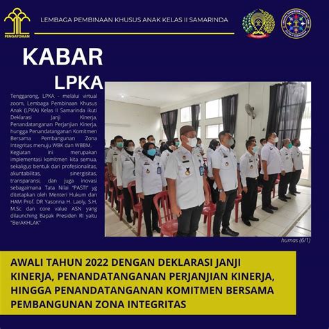 LEMBAGA PEMBINAAN KHUSUS ANAK LPKA KELAS II SAMARINDA IKUTI DEKLARASI