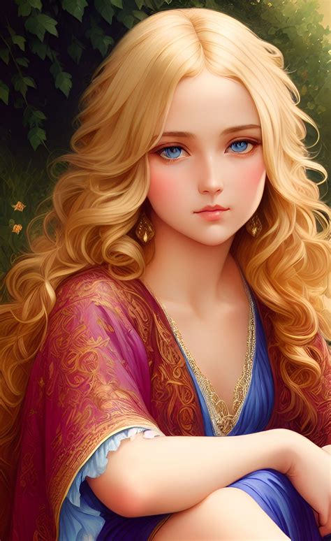 Βeautiful Romantic Girls 3d Fantasy Anime Art Fantasy Propaganda E Marketing Beautiful Blonde