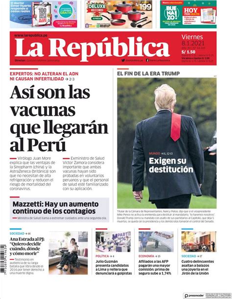 Periódico La Republica Perú Periódicos De Perú Toda La Prensa De Free