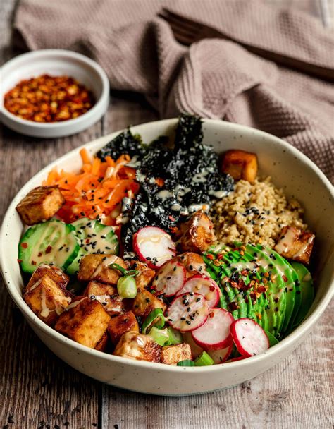 Tofu Quinoa Sushi Bowl Nadia S Healthy Kitchen