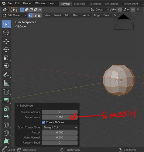 How Do I Make My Shape Less Like A Cube When Subdividing In Blender
