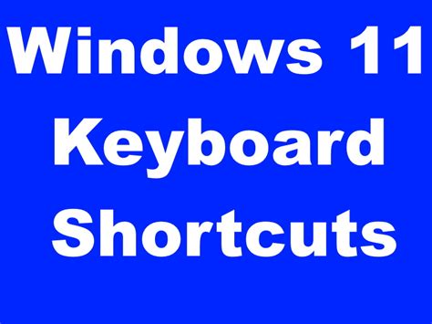 Windows Keyboard Shortcuts Printable List