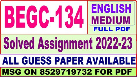Begc Solved Assignment Begc Solved Assignment In