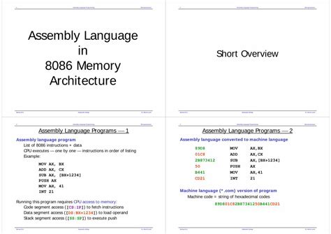 pdf assembly language in 8086 memory architecture …cs hadassah ac il staff martin micro