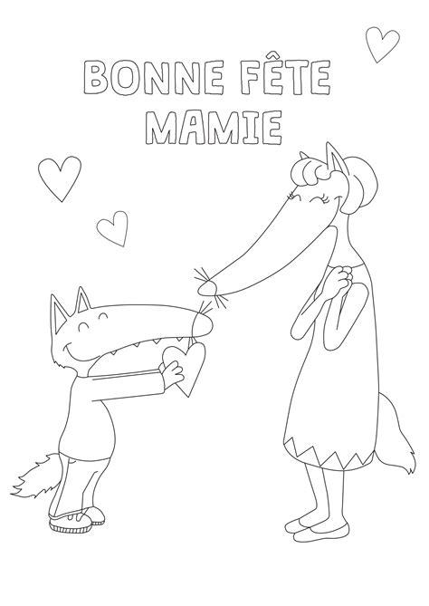 Estomac Plainte Un Loup D Guis En Agneau Carte Bonne Fete Mamie