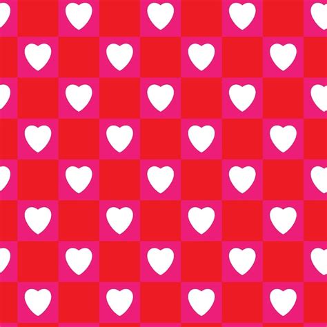 Premium Vector Simple Hearts Seamless Pattern Valentines Day