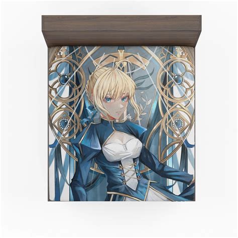 Saber Fate Unveiled Fate Stay Night Adventure Anime Fitted Sheet