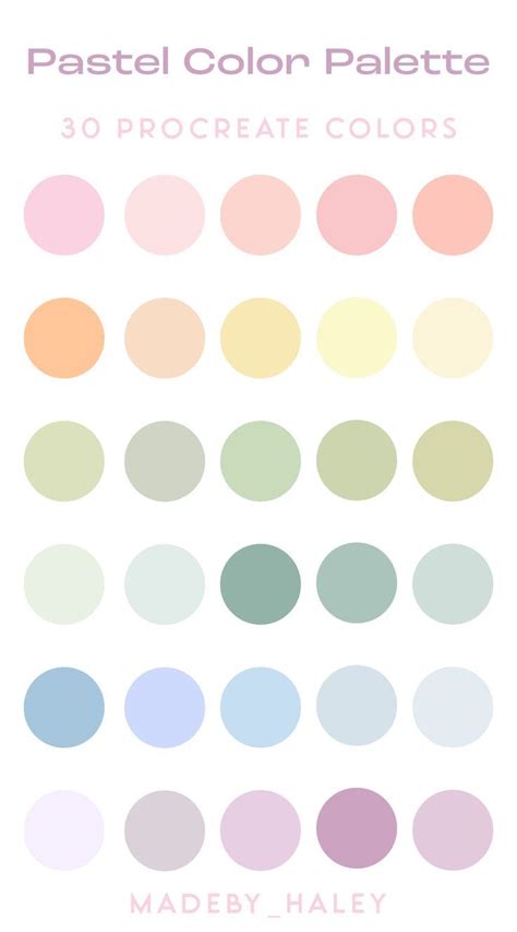 Freebie Pastel Color Palette Procreate Colors Paletas De Cores