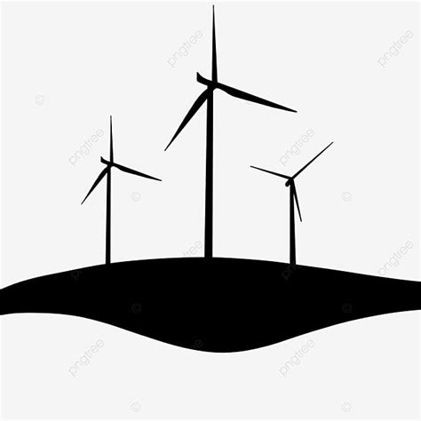 Windmill Silhouette Vector Png Silhouette Modern Windmill Clipart