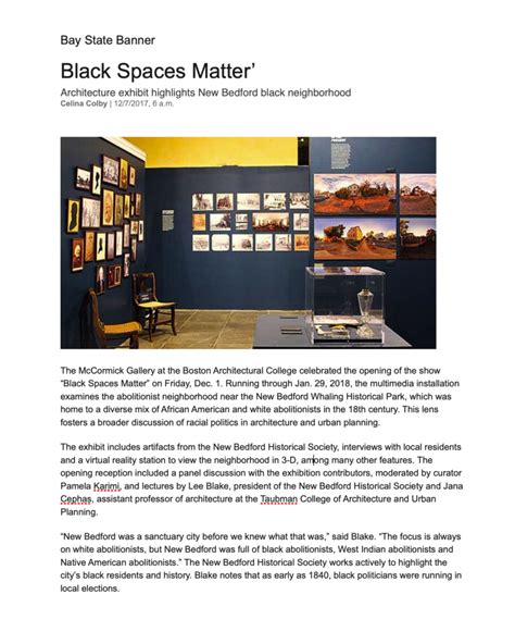 Black Spaces Matter Dec 7 2017 NB Historical Society