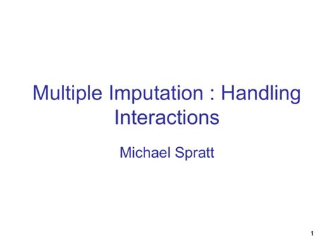 multiple imputation handling interactions