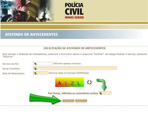 Como Tirar Antecedentes Criminais Estado De Minas Gerais MG