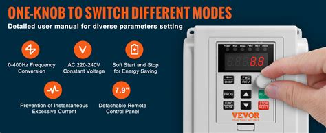 VEVOR VEVOR VFD 4KW18A5HP Variable Frequency Drive For 3 Phase Motor