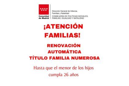 La Comunidad De Madrid Aprueba La Renovaci N Autom Tica Del T Tulo De