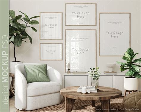 Gallery Wall Mockup Interior Mockup Scandinavian Style Mock Etsy