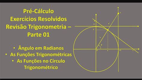 exercícios revisão trigonometria parte01 definição funções