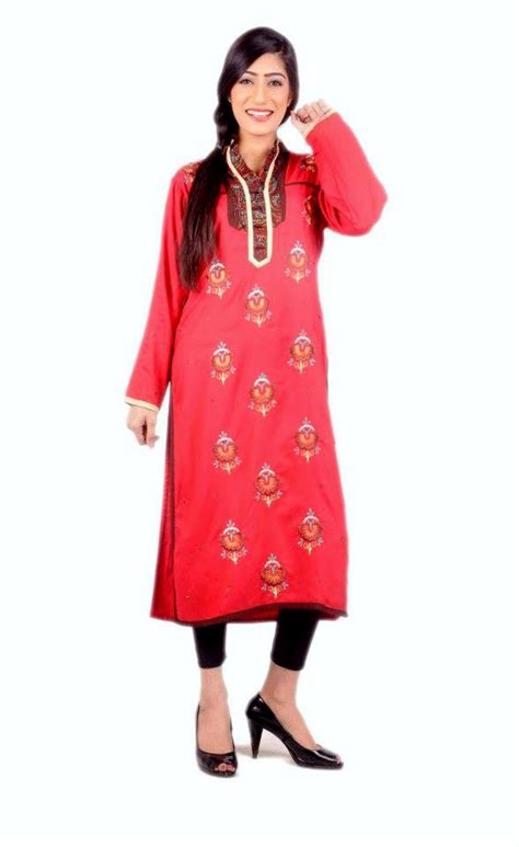 New Long Kameez Design Embroidery Long Kameez For Winter Neck Style
