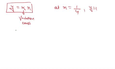 solved find the variation constant and an equation of variation for the given situation y