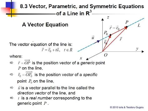 vector parametric equation calculator equation of a line