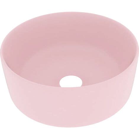 Lavabo rond de luxe Rose mat 40x15 cm Céramique vidaXL