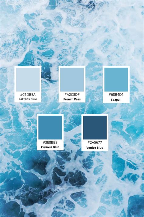 Blue Ocean Color Palette Ocean Color Palette Sea Blue Color Blue