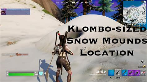 Klombo Sized Snow Mounds Location Secret 10K XP Challenge Fortnite