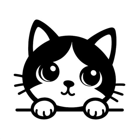 Peeking Cat Svg Premium Ai Generated Vector