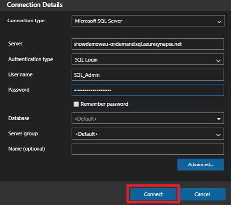 Connect To Synapse SQL With Azure Data Studio Azure Synapse Analytics