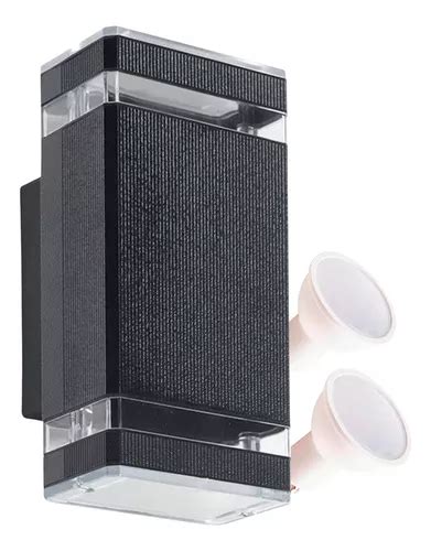 Aplique Bidireccional Exterior Aluminio Dicro Led Calida Env O Gratis