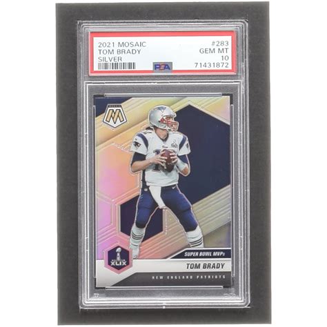 Tom Brady 2021 Panini Mosaic Silver 283 MVP PSA 10 Pristine Auction