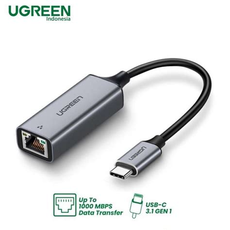 Jual Ugreen Ethernet Adapter Usb Type C To Rj45 Lan Up To 1000 Mbps