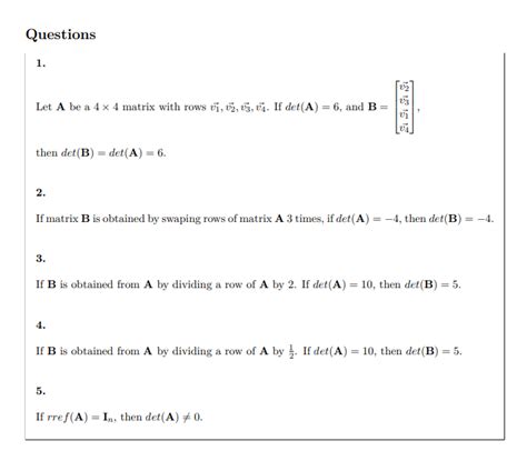 solved let a be a 4×4 matrix with rows v1 v2 v3 v4 if