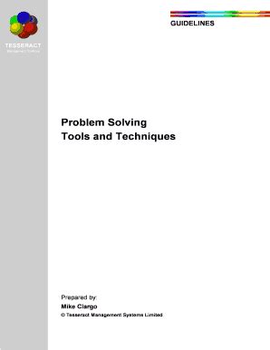 Fillable Online Problem Solving Tools Guide Fax Email Print PdfFiller