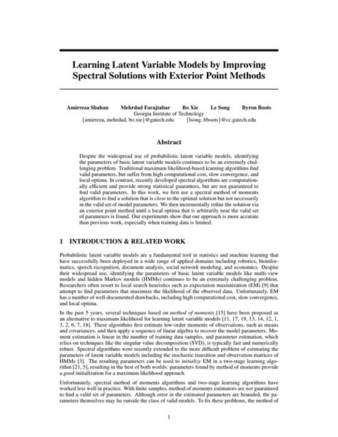 learning latent variable models by improving
