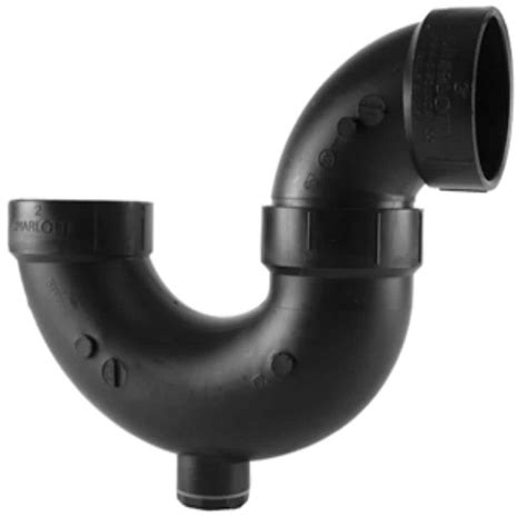 Charlotte Pipe 1 1 2 In ABS DWV Hub X Hub P Trap With Clean Out