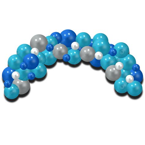 Arco De Globos Azul Y Gris Png Dibujos Arco De Globo Ovalado Globos