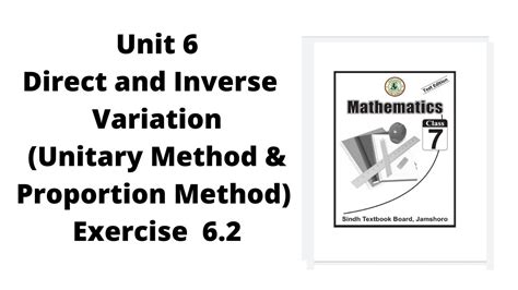 unit 6 direct and inverse variation exercise 6 2 solve questions by proportion and unitary