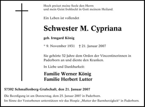 Traueranzeigen von Irmgard König Trauer in NRW de