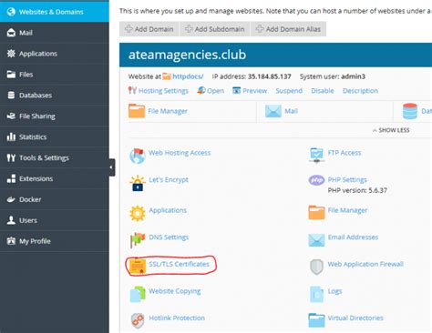How To Generate And Install A Self Signed Certificate In Plesk